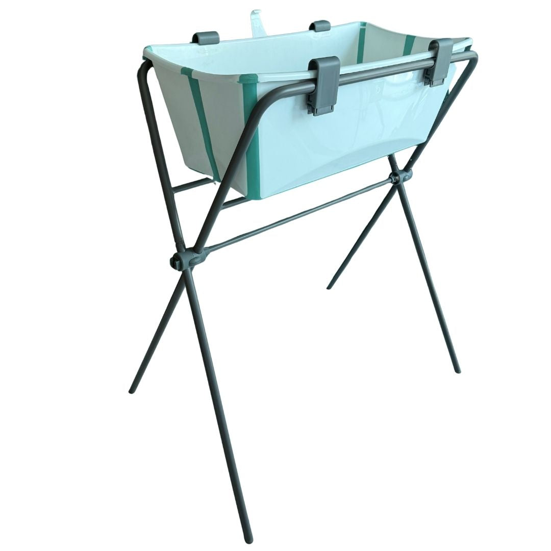 Stokke Flexi V2 Bath Tub & Stand - Aqua | Shop used Bathing & Potty in ...