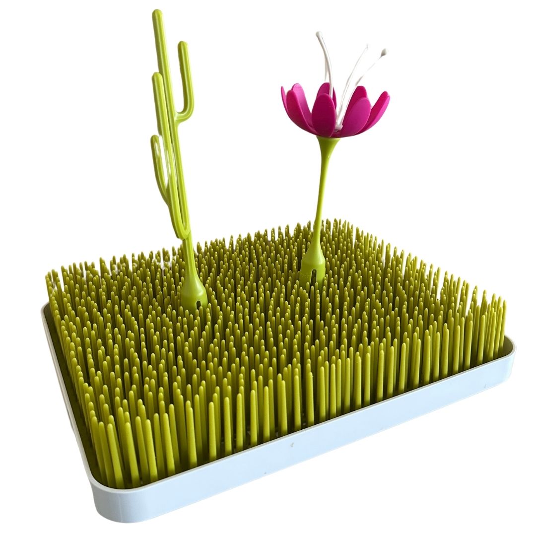 Secondful | Boon Lawn Countertop Drying Rack (Green) with Stem and Poke ...