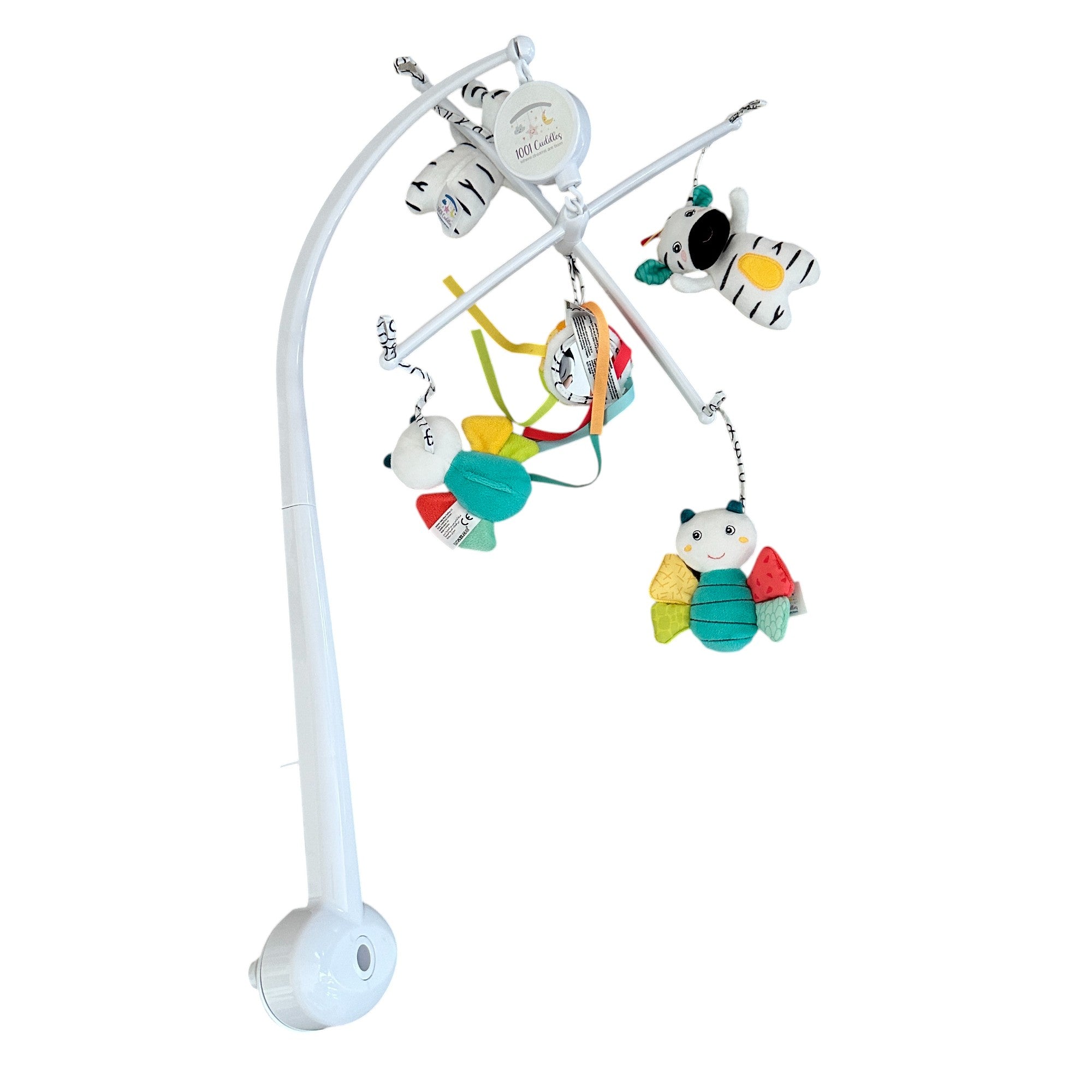A Thousand & One Cuddles Musical Cot Mobile w/ Butterflies & Zebras ...