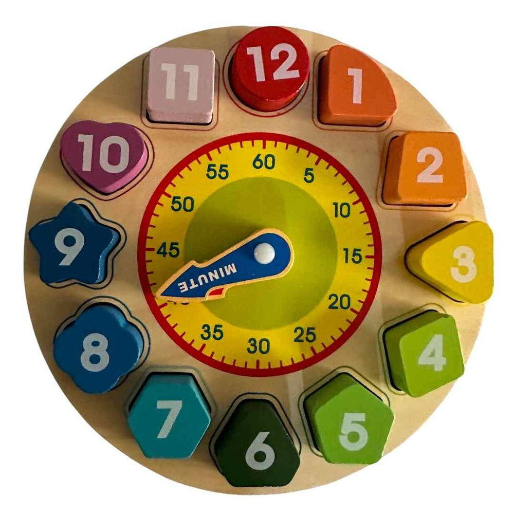 Secondful | Wooden Shape Sorting Montessori Learning Clock Toy | Shop ...